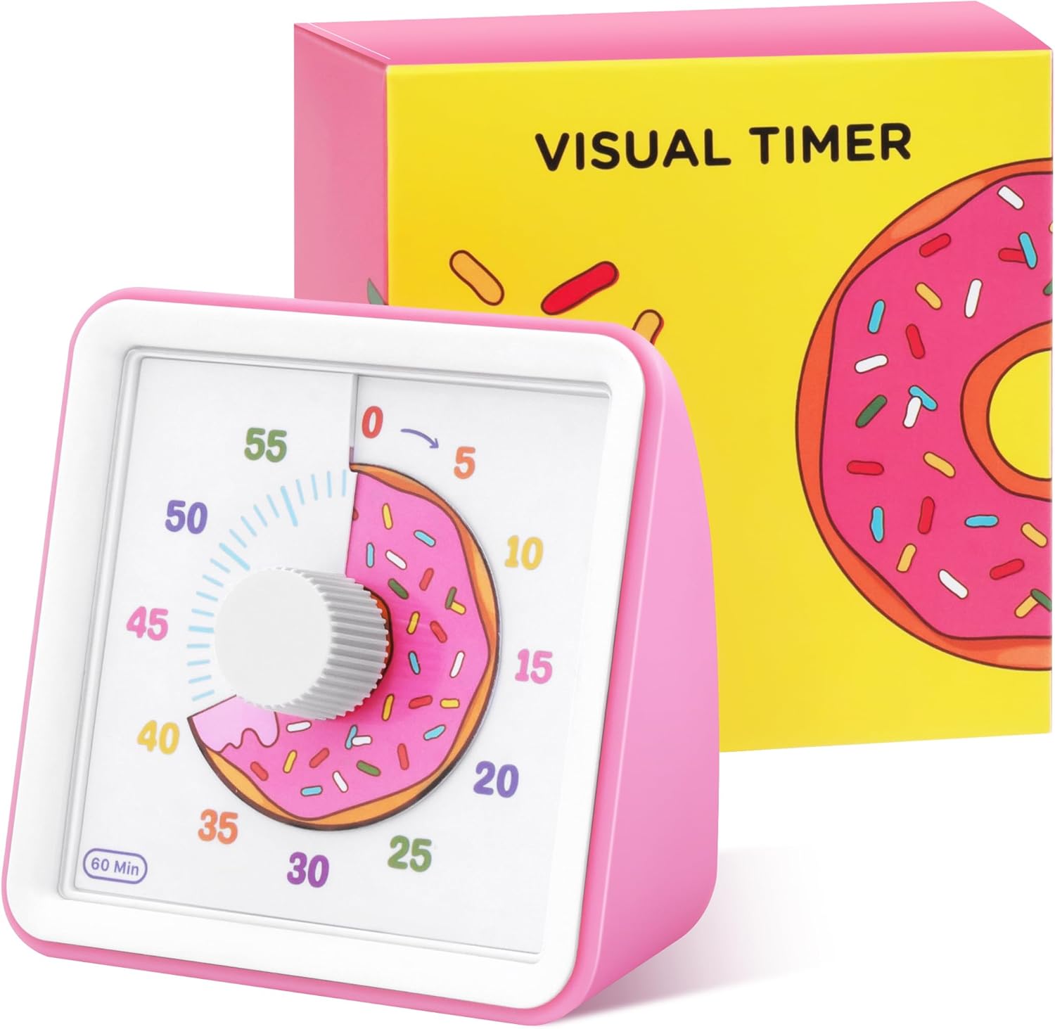 Amazon.com: LifeLAZA Visual Timer 60 Minutes Countdown Timer for Kids ...