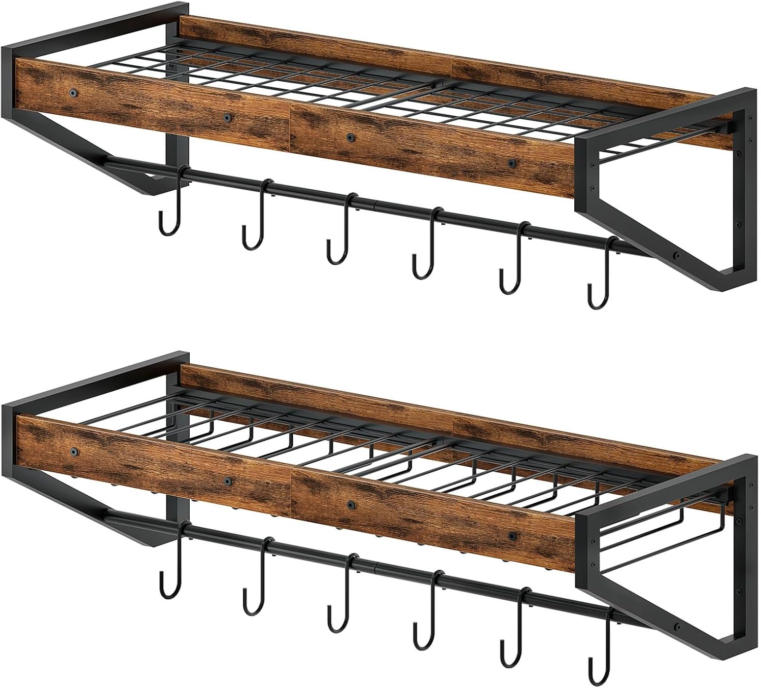 Amazon.com: CHOEZON Wall-Mounted Pot Lid Racks Set of 2, with Pot Rack ...