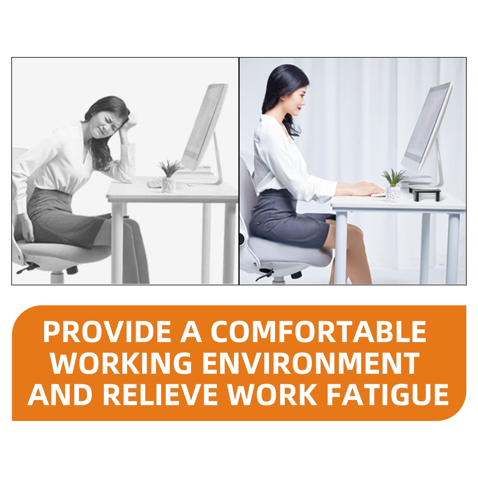 Snapklik.com : 2 Pack Monitor Stand Riser, 3 Height Adjustable Monitor ...