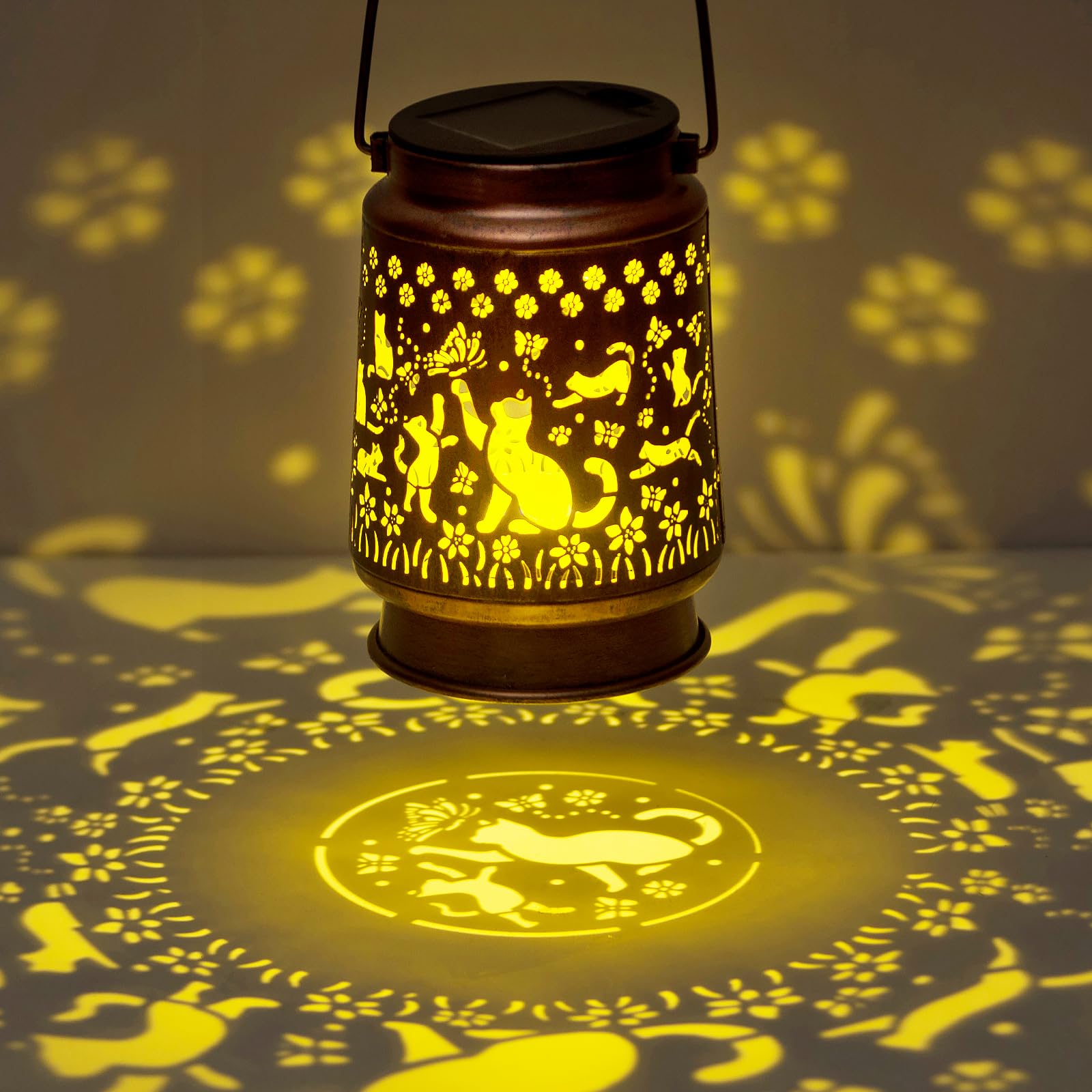 Amazon.com: Styleonme Decor Mobile Outdoor Solar Cats Lights, Gifts for ...