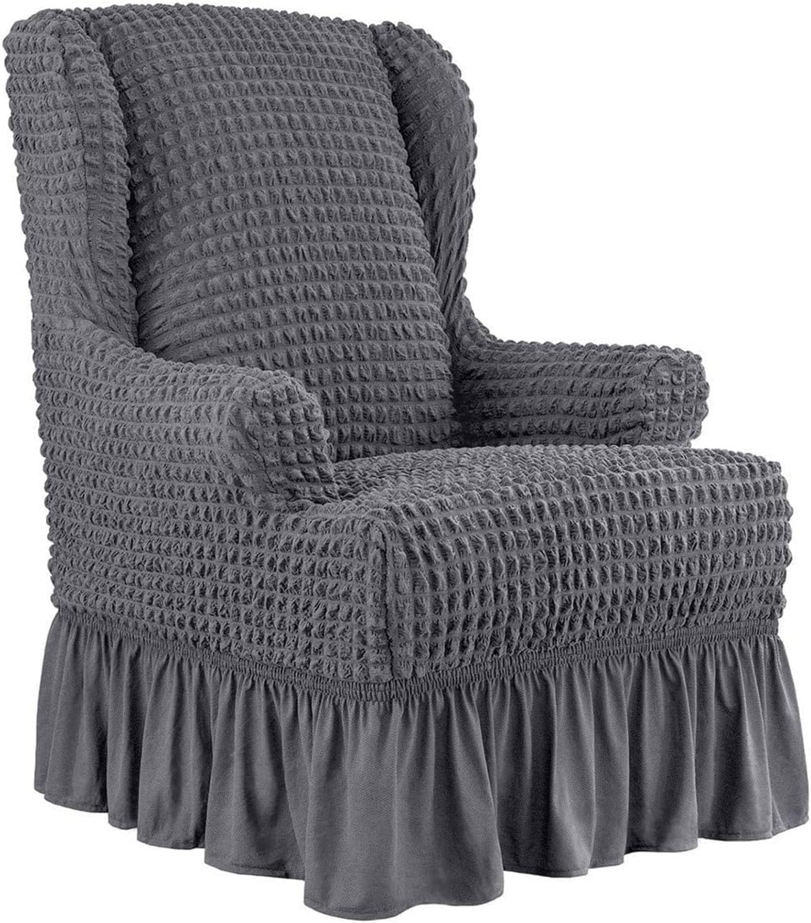 Amazon.com: PURRSI Stretch Slipcover with Skirt 1-Piece Universal Easy ...