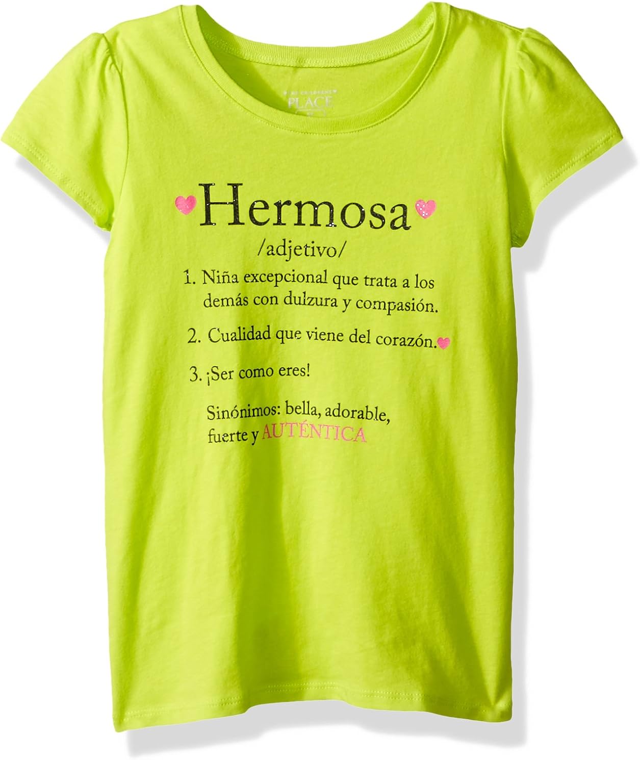 Amazon.com: The Children's Place Girls' Toddler Short Sleeve Glitter ...