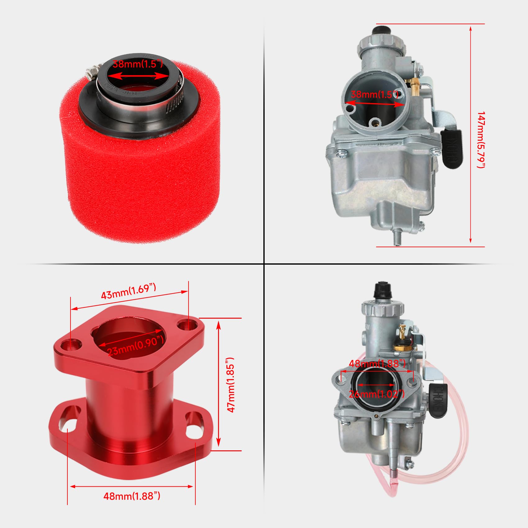 Snapklik.com : FVRITO VM22 Racing Performance Carburetor Carb For ...