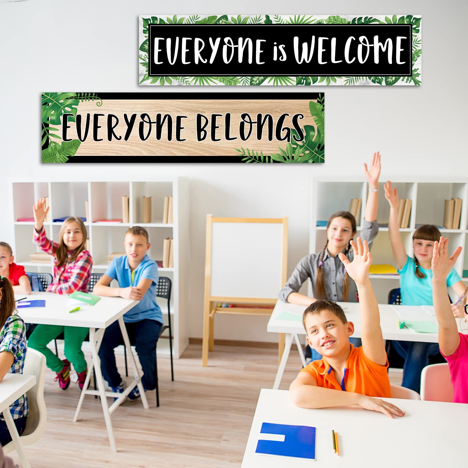 Snapklik.com : 2 Pack Simply Boho Classroom Decorations Welcome Banner ...