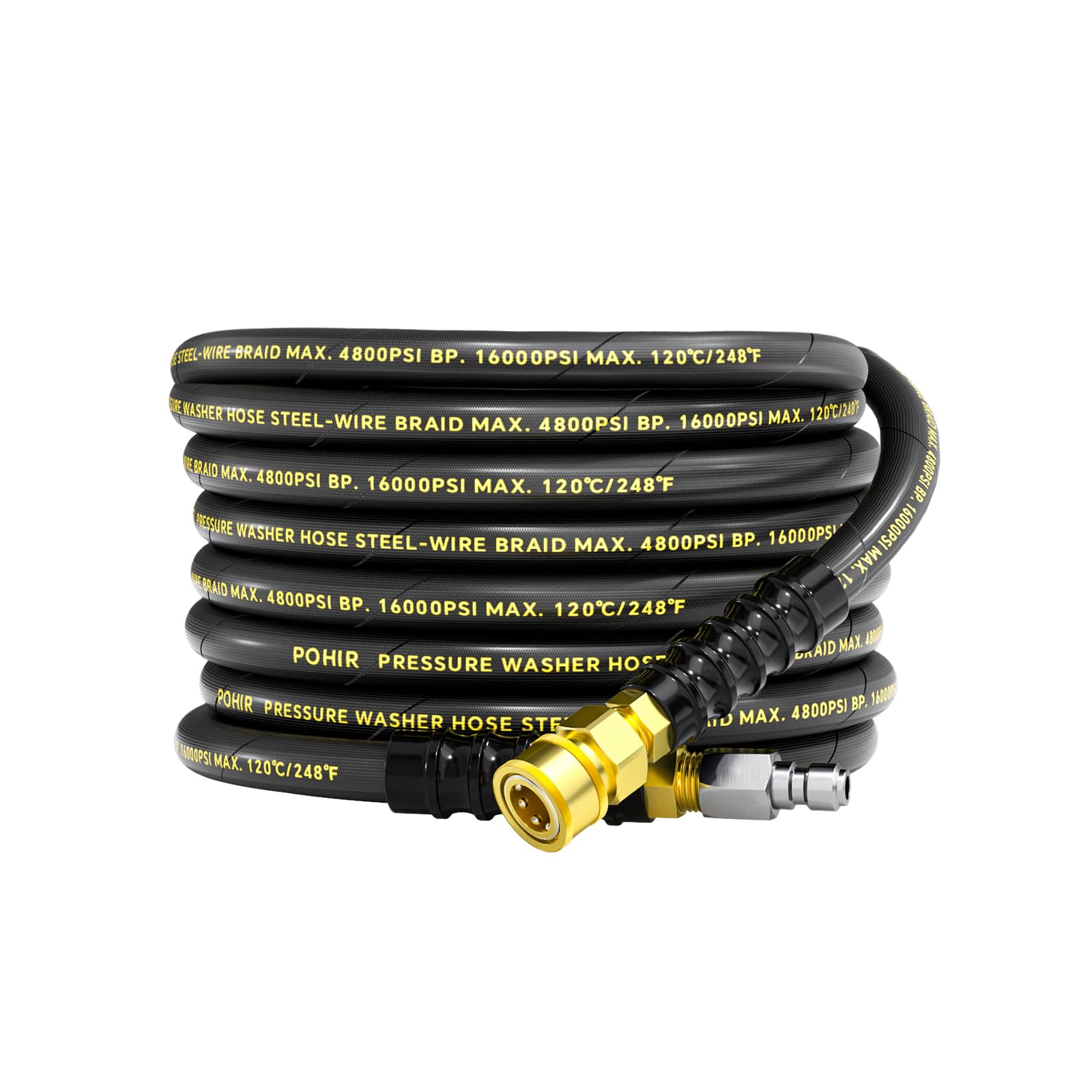 Amazon.com: 3/8" Pressure Washer Hose 25ft 4800PSI, Power Washer Hose ...
