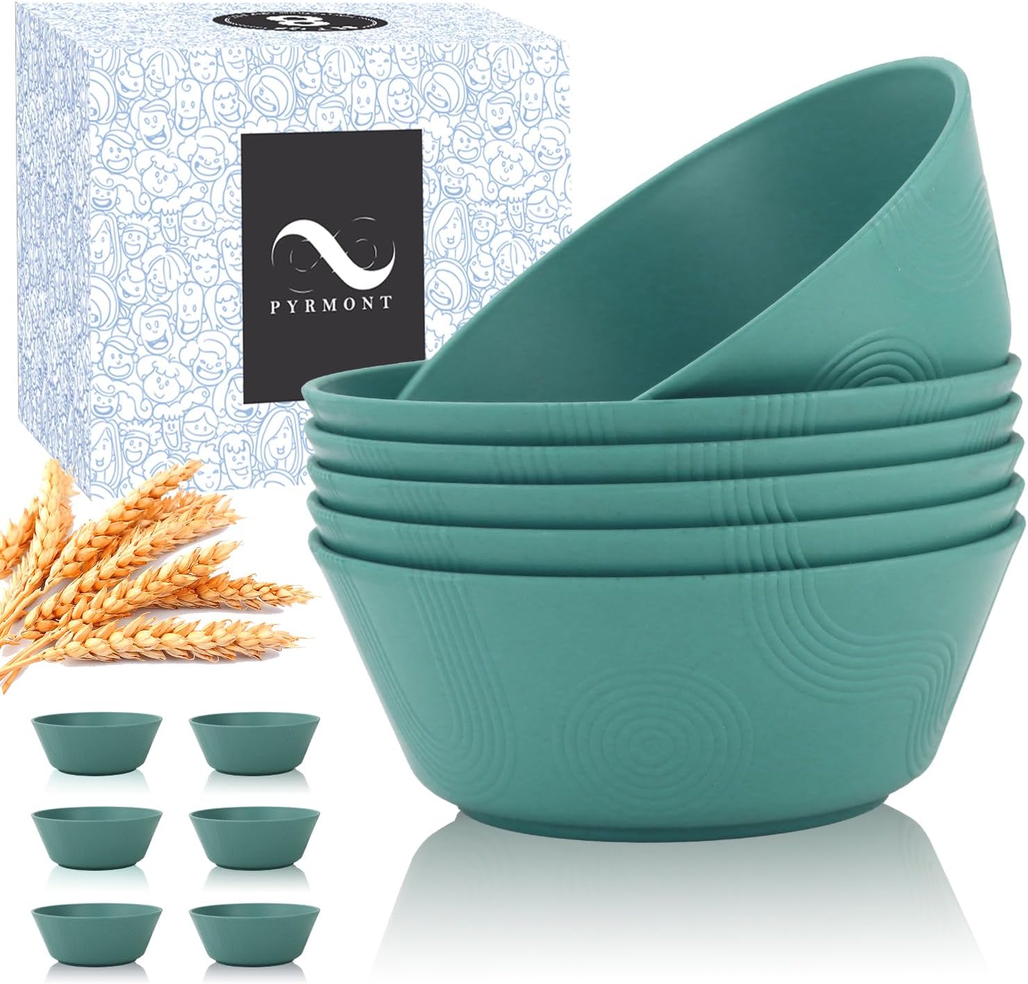 Amazon.com: Tanlade 24 Pcs Plastic Serving Bowls of 32 oz Unbreakable ...