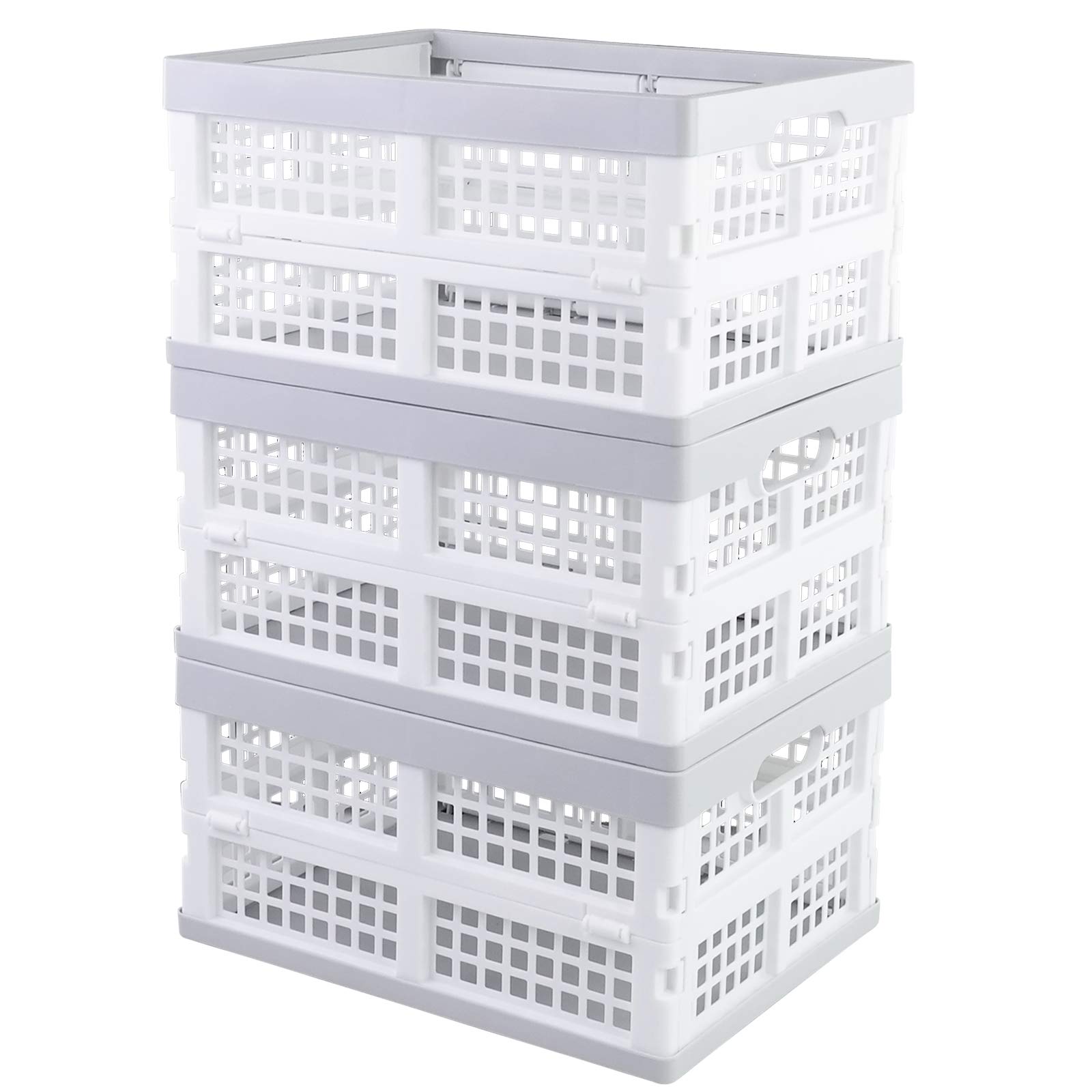 Sandmovie 16 Litre Collapsible Storage Basket, Foldable Crate Box ...