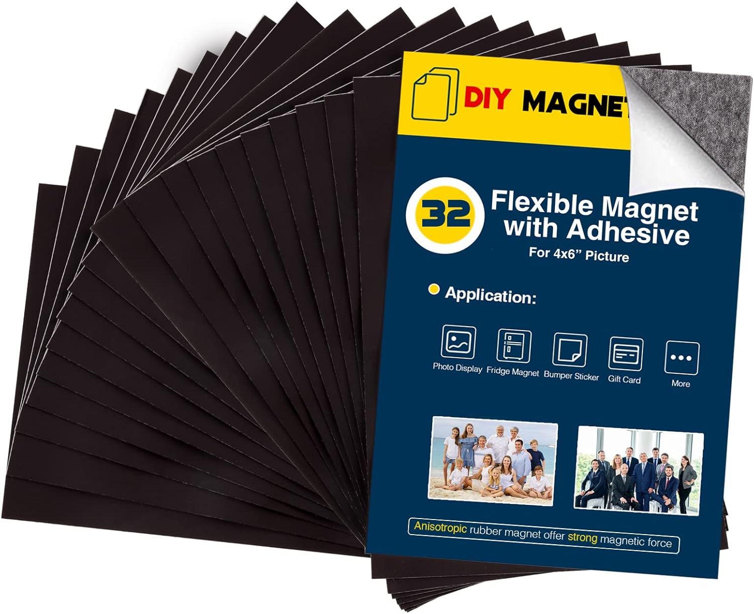 Amazon.com: Magnetic Sheets with Adhesive Backing for 4x6 Pictures(Pack ...