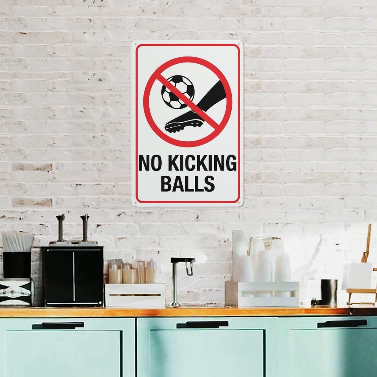 No Kicking Balls Sign