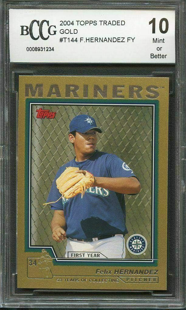 Amazon.com: 2004 topps traded gold #t144 FELIX HERNANDEZ seattle ...