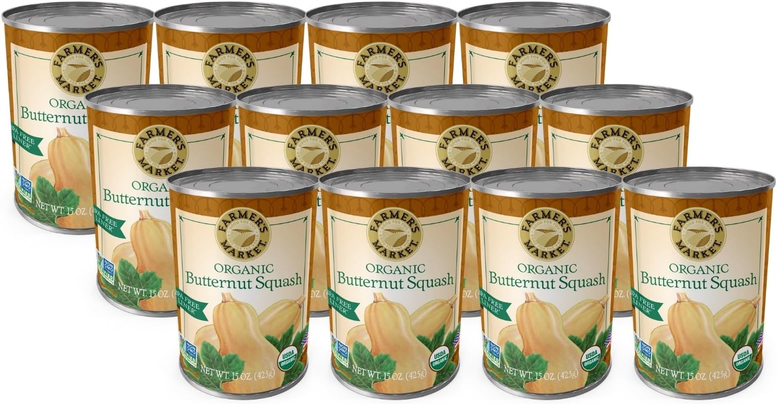 Amazon.com : Farmer's Market Organic Butternut Squash Puree, 15 Ounce ...