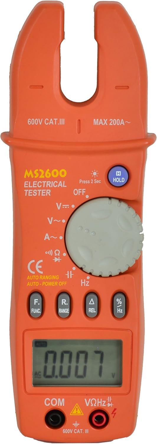 Sinometer digital auto/manual range clamp meter, MS2600 - Multi Testers ...