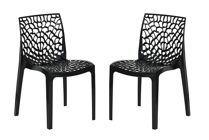 Supreme Web Chair (Black) (Set of 2) dev : Amazon.in: Home & Kitchen