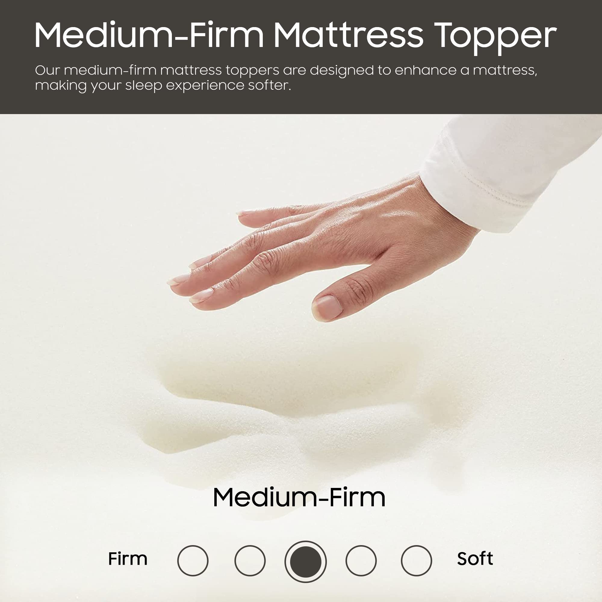 Snapklik.com : Treaton 1-inch Soft Foam Toppers