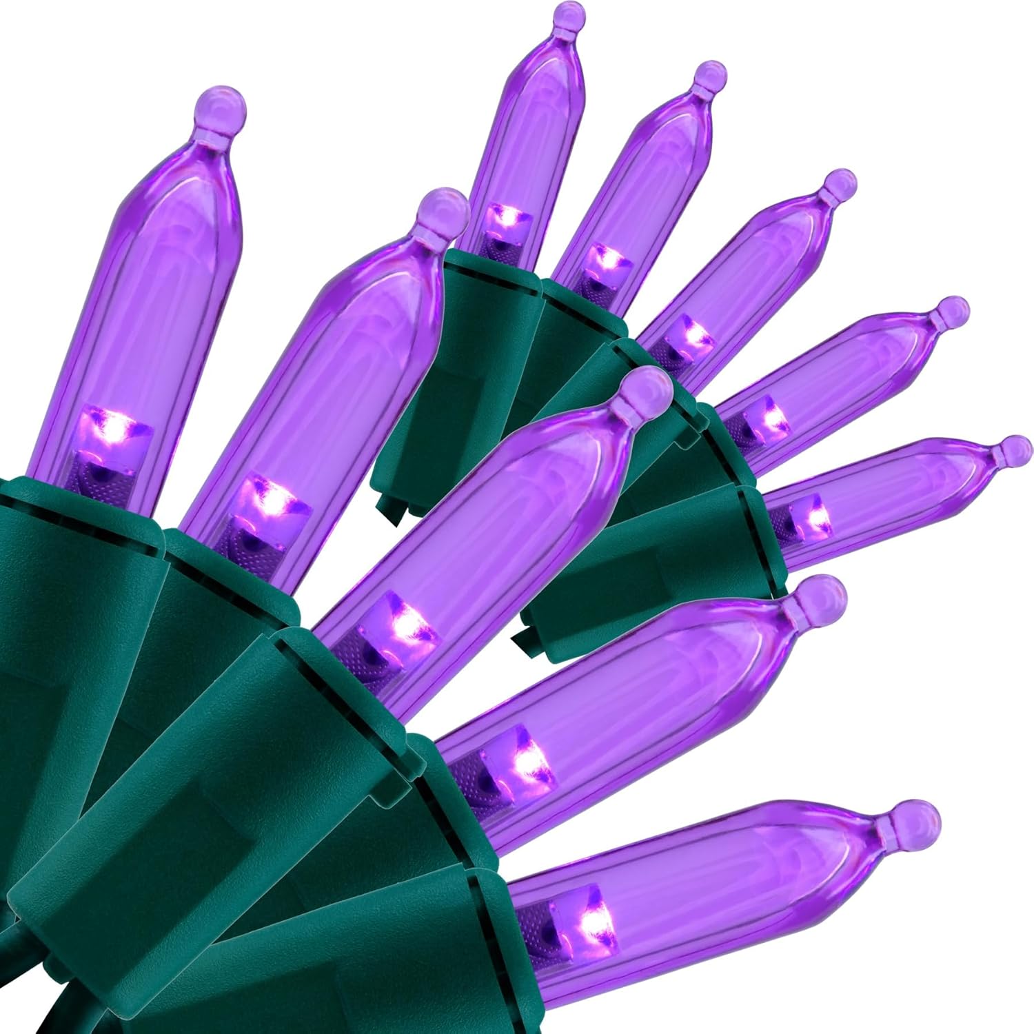 Amazon.com: YULETIME Purple LED Christmas Lights 200 Count 50 ft, Pack ...