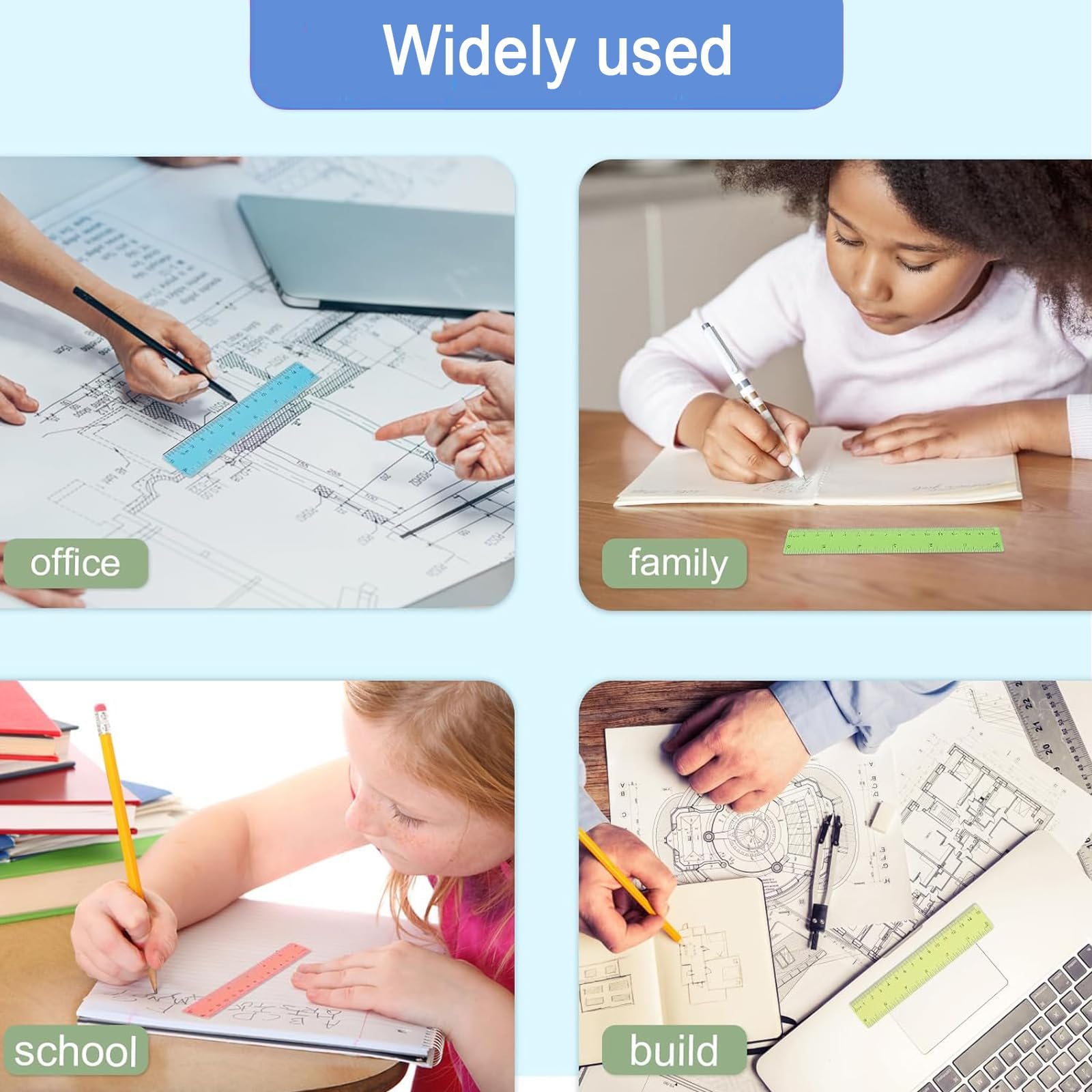 15 Pcs Rulers Multipack, 15cm 6inch Ruler, Rulers, Ruler 15cm, Rulers ...