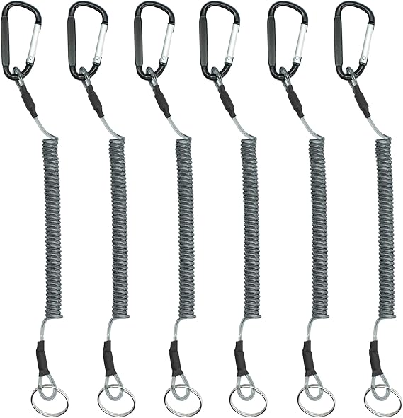 Amazon.com: StayMax Stretchy Spiral Keyring Spiral Retractable Coil ...