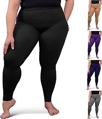 ABSOLUTE SUPPORT Plus Size Footless Compression Stockings for Women ...