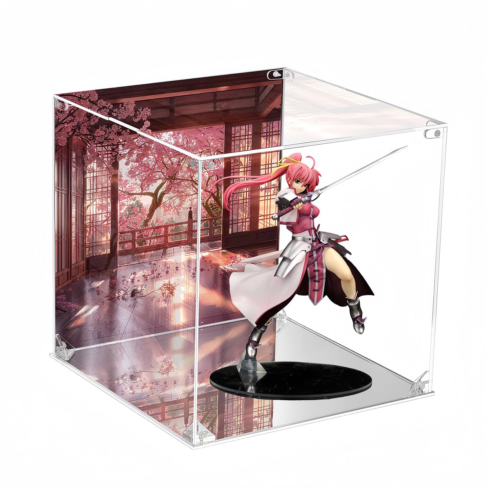 Acrylic Display Box With Mirror CHILLCASE Anime Display Case With ...