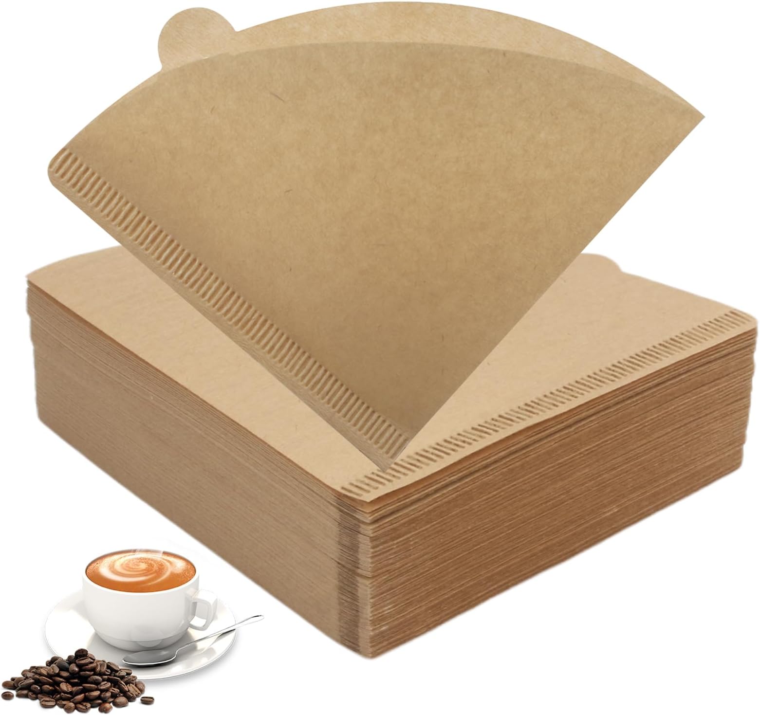 200 Pezzi V60 Filtri Caffe Americano 02,Carta Filtro per Caffè,Naturale ...