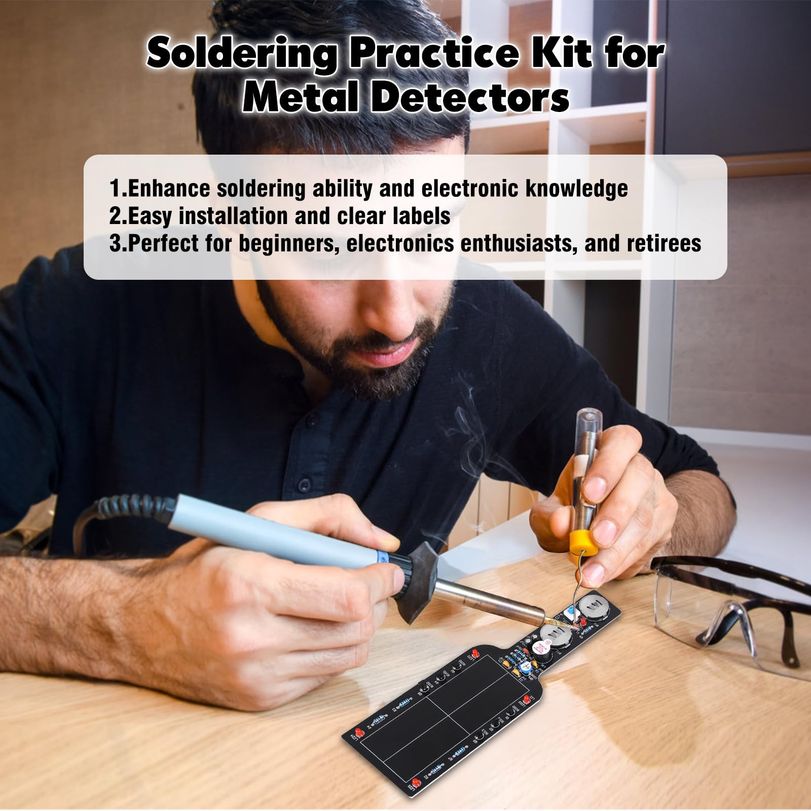 Snapklik.com : Soldering Practice Kit,Handheld Metal Detector Soldering ...