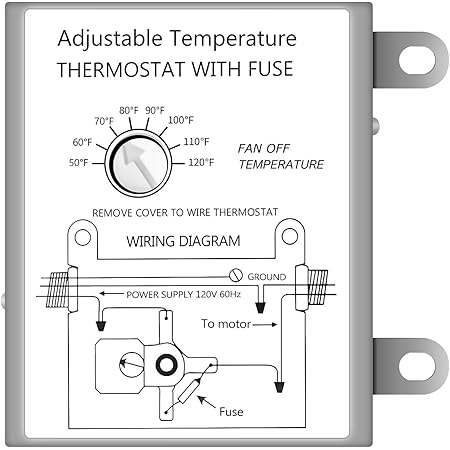 Ventamatic XXFIRESTAT 10-Amp Adjustable Programmable Thermostat with ...