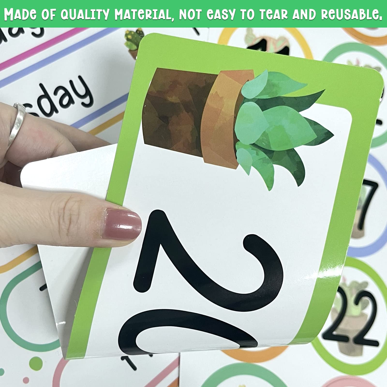 Snapklik.com : 98 Pieces Cactus Calendar Bulletin Board Set Classroom ...