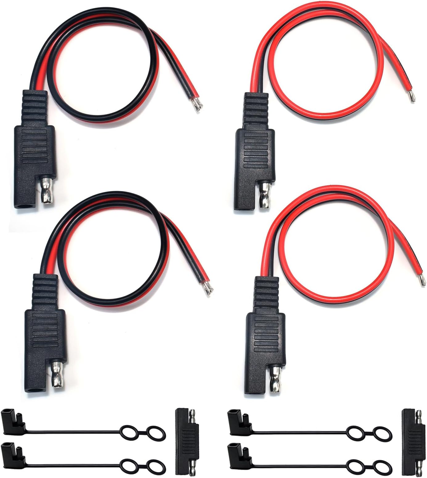 Amazon.com: JINKAIMING 4 PCS SAE Connector Extension Cable 30cm 18AWG ...