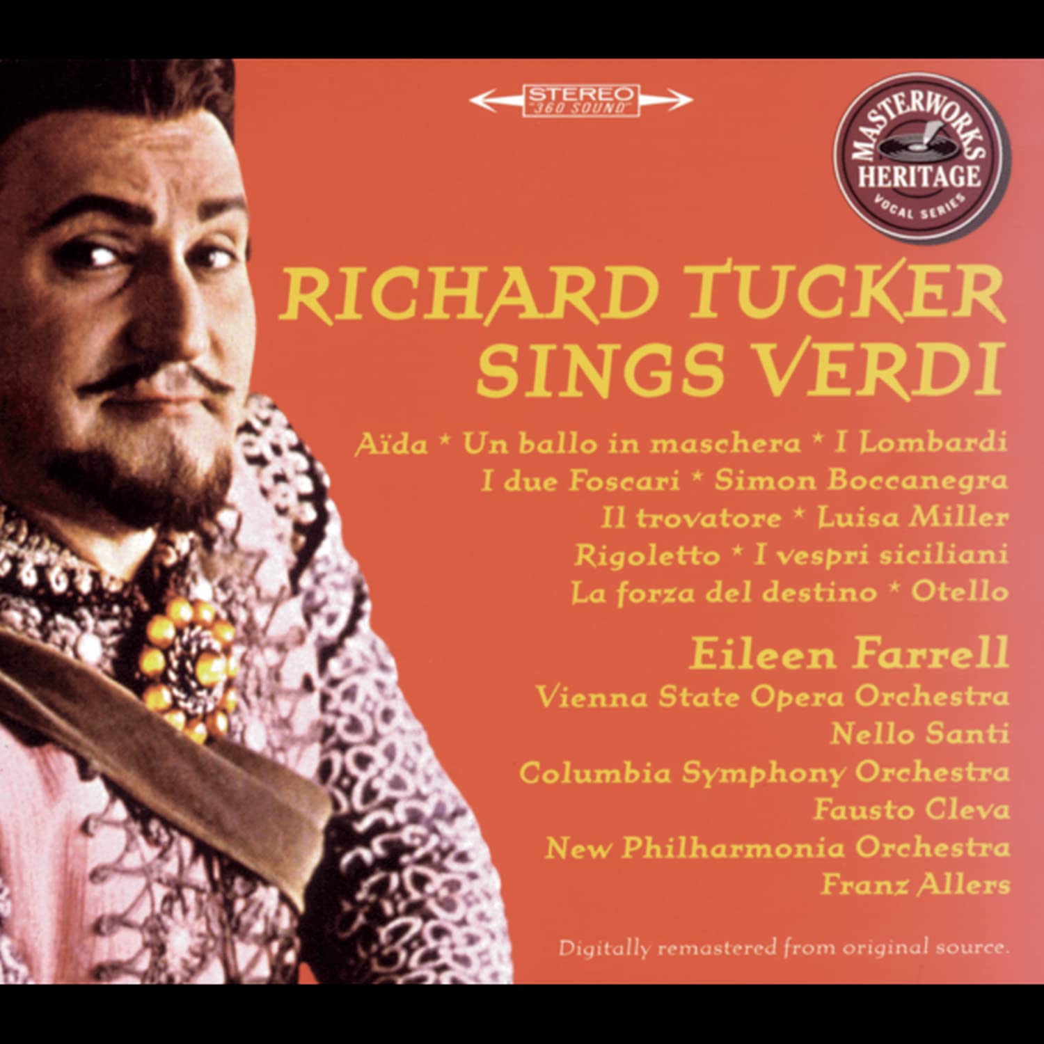Verdi, Richard Tucker, Eileen Farrell - Richard Tucker Sings Verdi ...