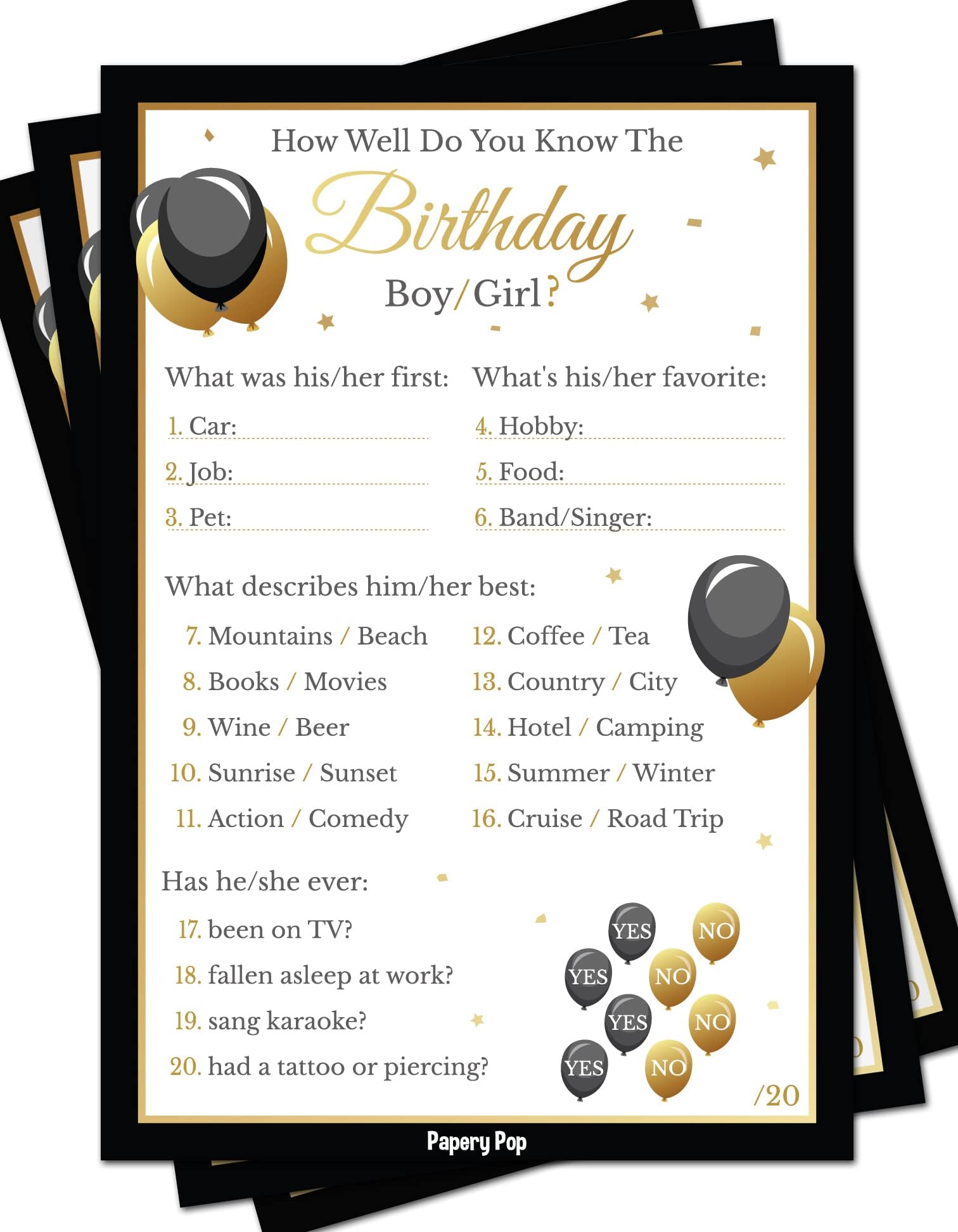 Amazon.com: Disfuco Birthday Would She Rather - Birthday Game Cards ...