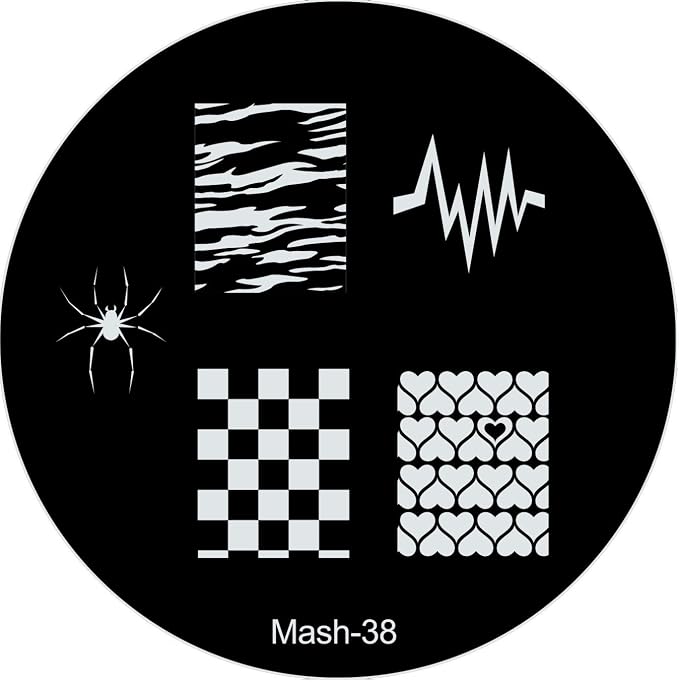 Amazon.com: MASH Nail Art Stamp Stamping Image Plate No 38 : Beauty ...