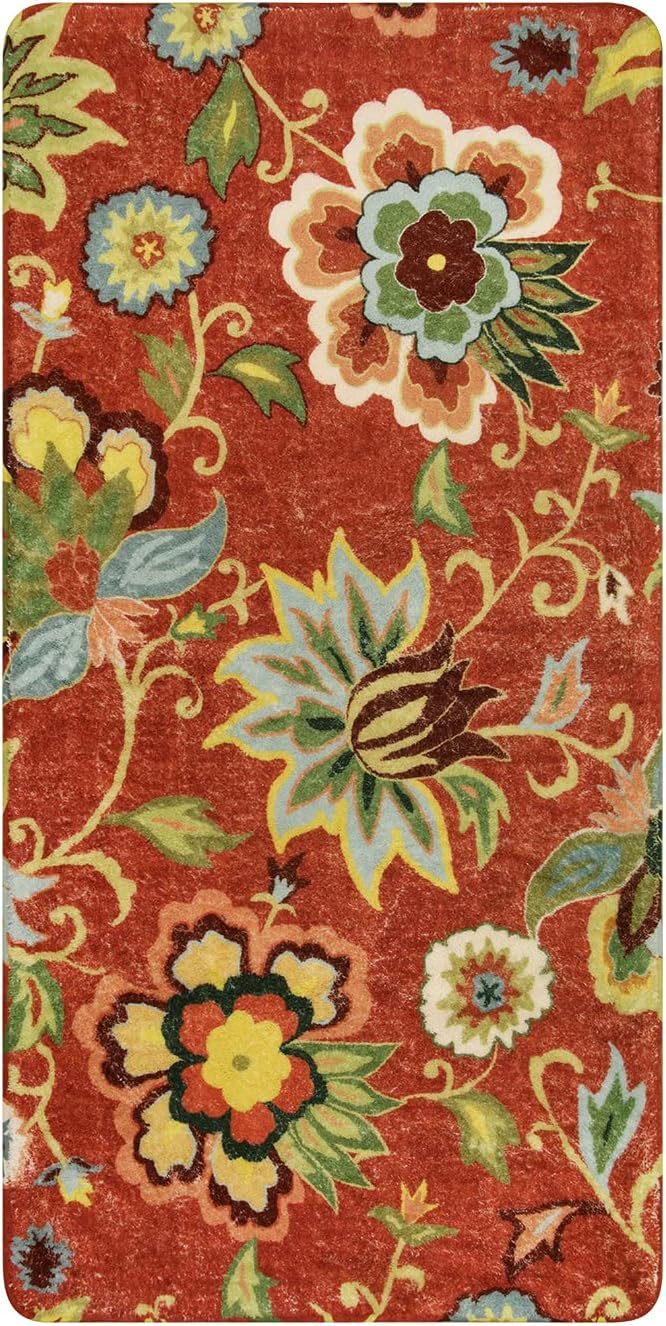 Amazon.com: Lahome Red Floral Runner Rug 2x4 Washable Hallway Runner ...
