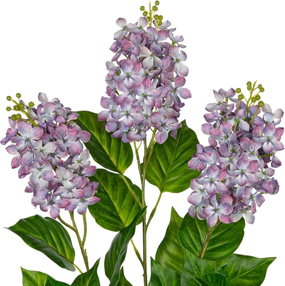 Amazon.com: Artificial Lilac Flowers 30" Tall – Set of 3 Silk Lilac ...