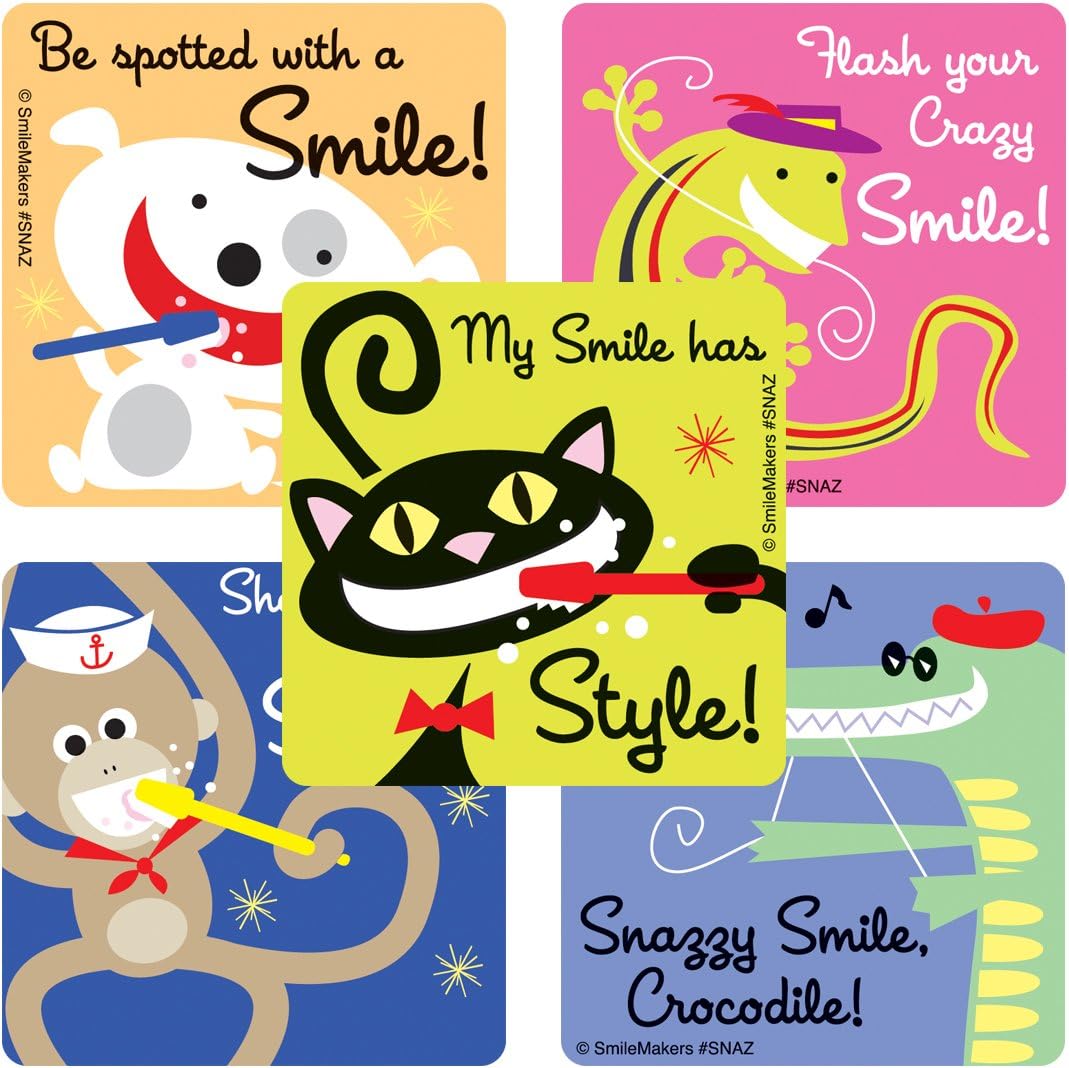 Amazon.com: SmileMakers Snazzy Smile Stickers - Prizes and Giveaways ...