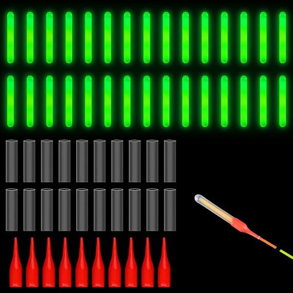 50Pcs Fishing Glow Sticks 4.5 X 37.5 mm Rod Tip Lights for Night ...