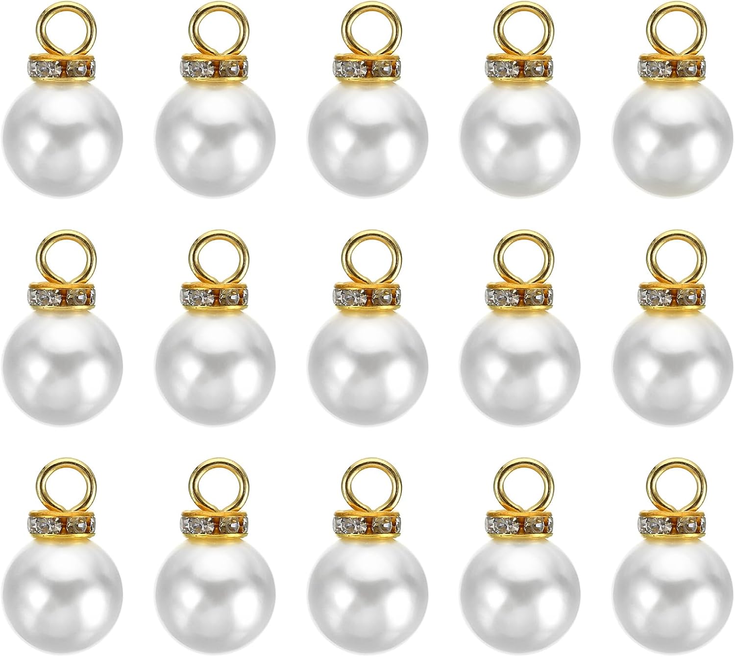 Amazon.com: PATIKIL (14mm Pearl Charm, 100Pcs Pearl Beads Faux Pearl ...