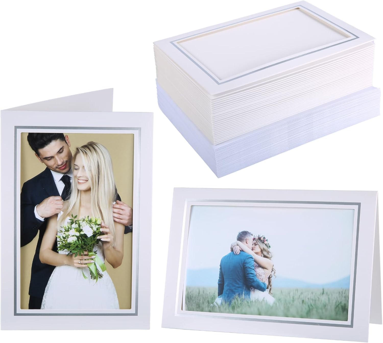 Amazon.com - Litpoetic Photo Frame Cards 4x6 with Envelopes,Blank Photo ...