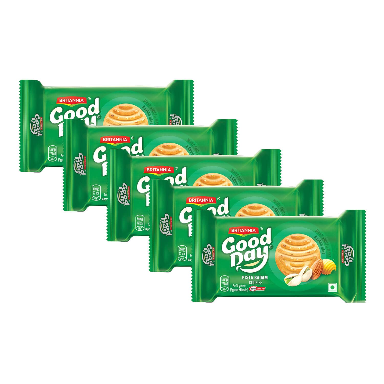 Britannia Good Day Pista Badam Cookies, 200 g Pack of 5 : Amazon.in ...