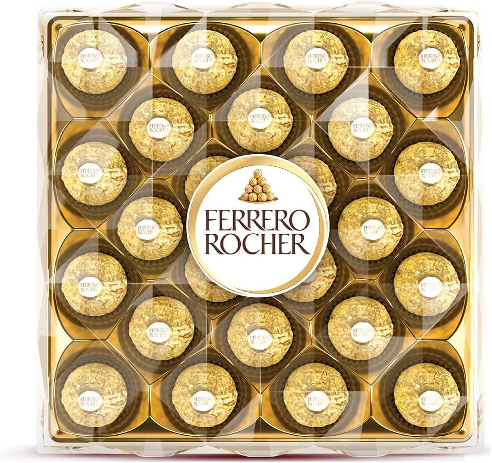 Ferrero Rocher Milk and Hazelnut Chocolate 24 Piece Gift Box, 300g ...