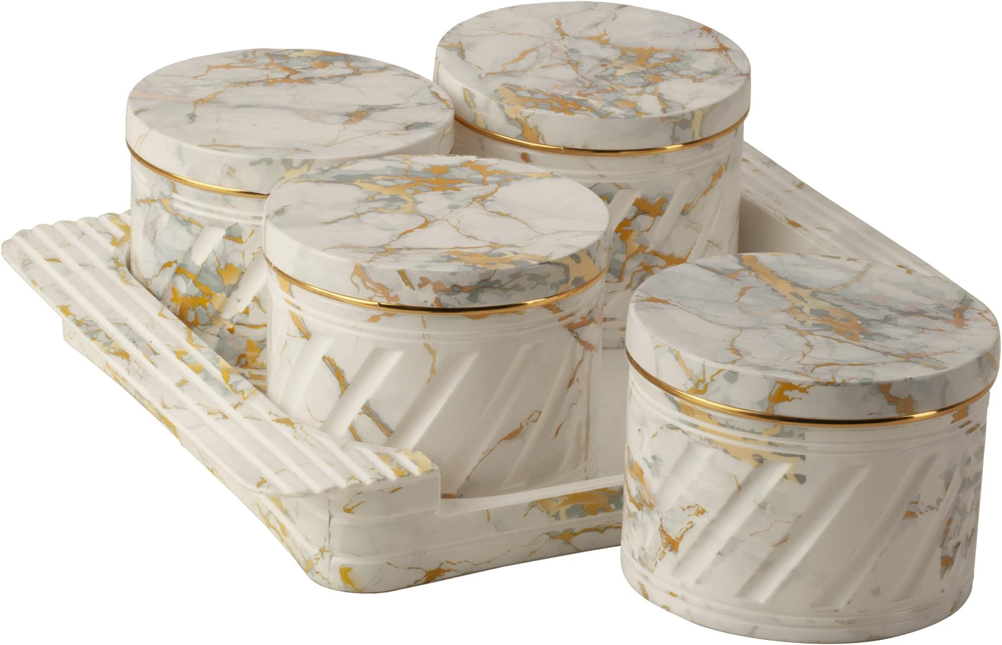 Buy MAGIC PLUS Snacks Serving Bowls with Tray - Airtight Plastic ...