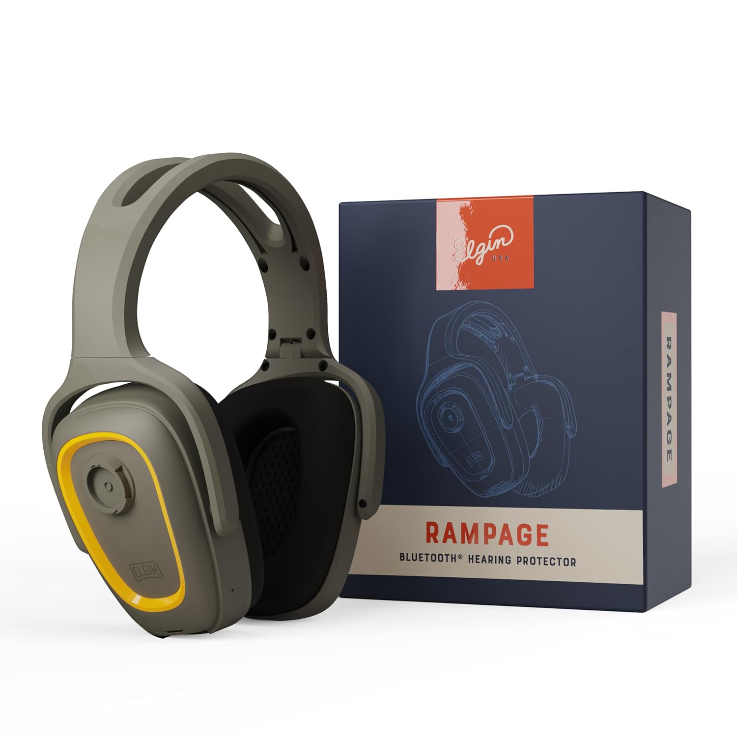 Elgin Rampage Bluetooth Hearing Protection Headphones, OSHA Compliant ...