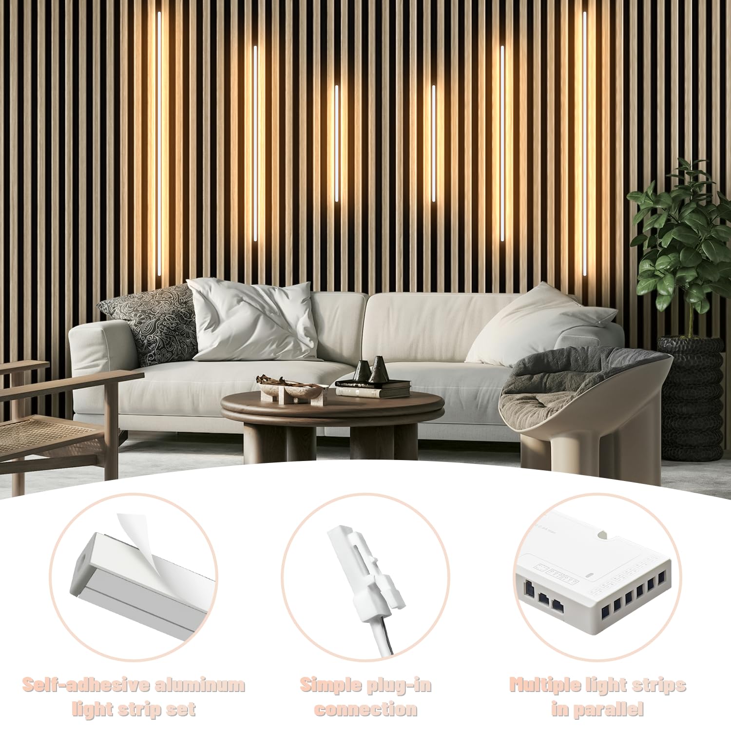 Snapklik.com : Lichaser LED Recessed Lighting For Acoustic Panel, 6 Pcs ...