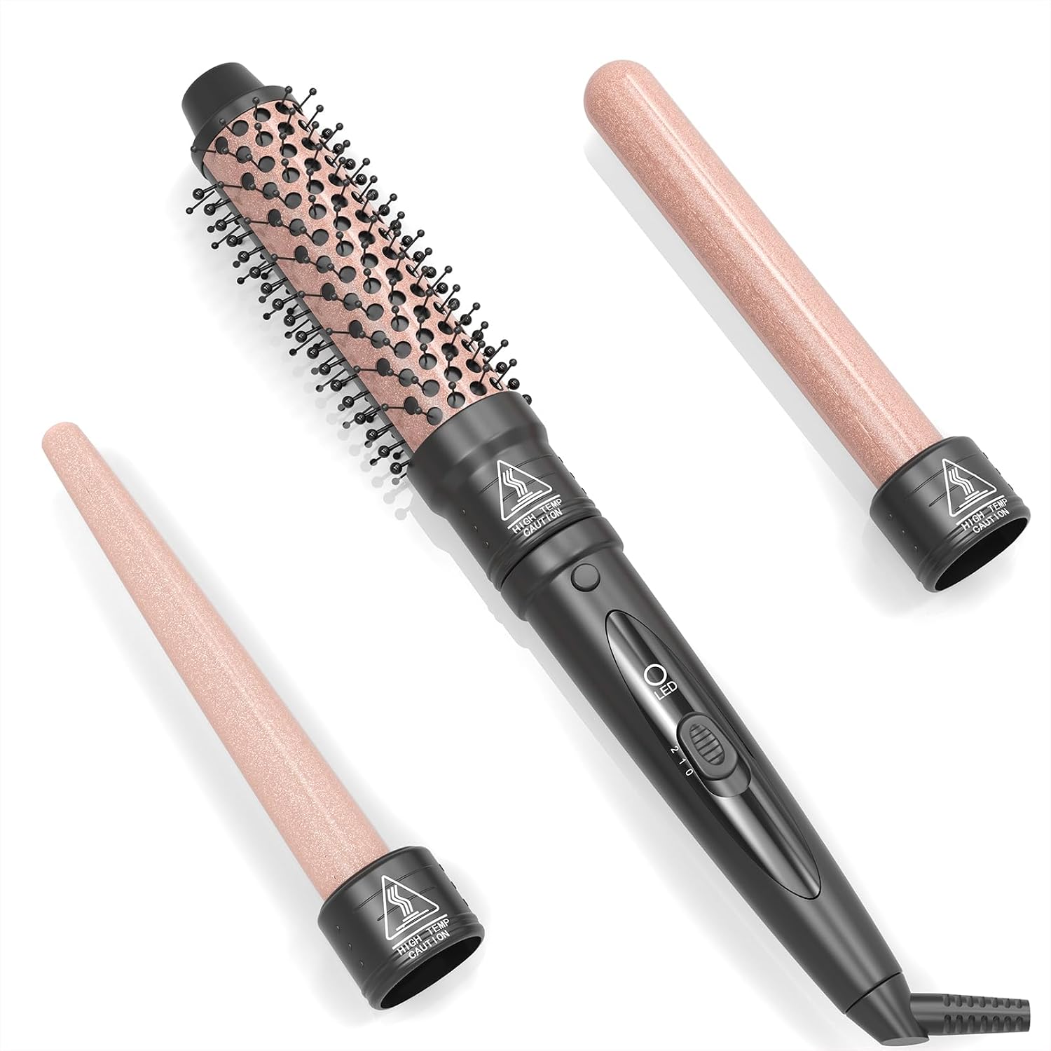 Amazon.com: 3-in-1 Curling Iron Set with Curling Brush, 3 ...