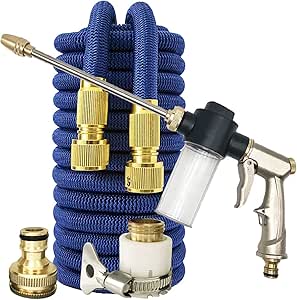 Amazon.co.jp: Garden Hose Metal Water Hose Flexible Telescopic Garden ...