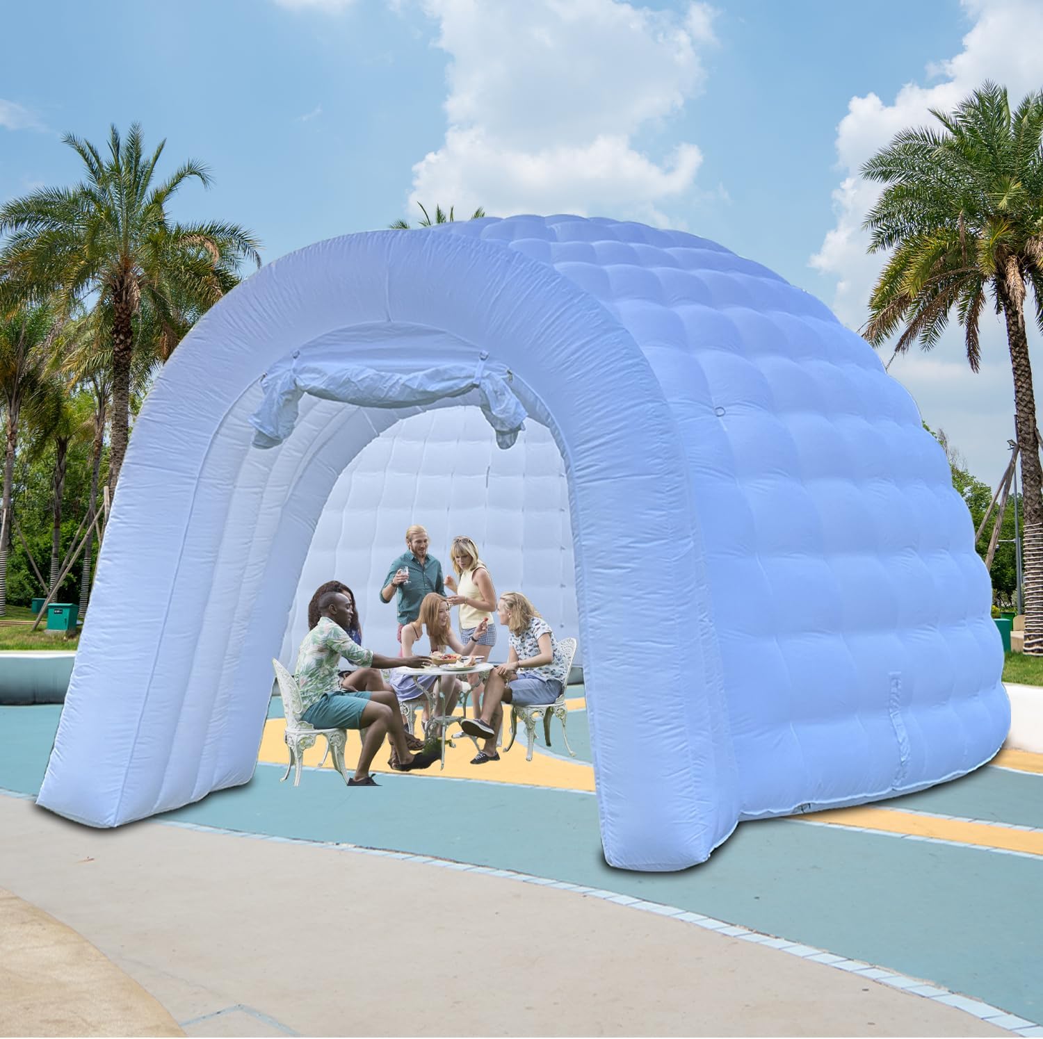 Amazon.com : Inflatable Igloo Tent Dome 19.7ft Blow up Party Tent with ...
