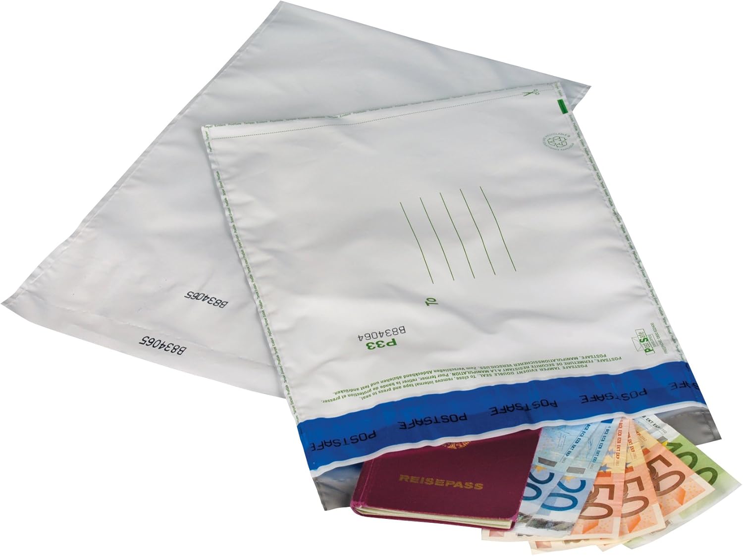 Amazon.com : PostSafe P33S 220 x 305mm Tamper Evident Numbered Double ...