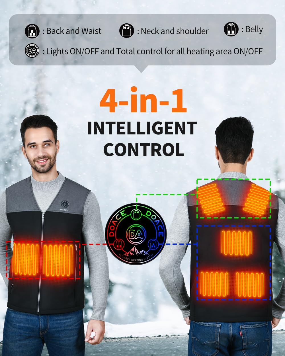 Snapklik.com : DOACE Heated Vest For Men And Women