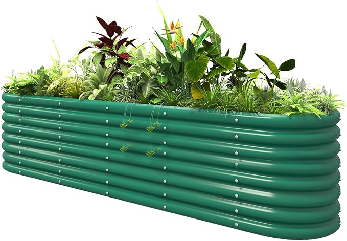 Amazon.com: Garsence 24" Tall Raised Garden Beds Outdoor, 8ft X 2ft X ...