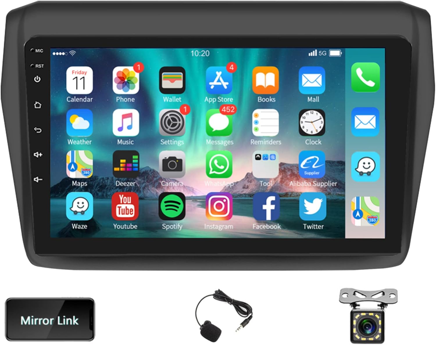 Android Car Stereo for Suzuki Swift 2017-2020 with GPS Navigation , Rimoody 9 Inch Touch Screen ...