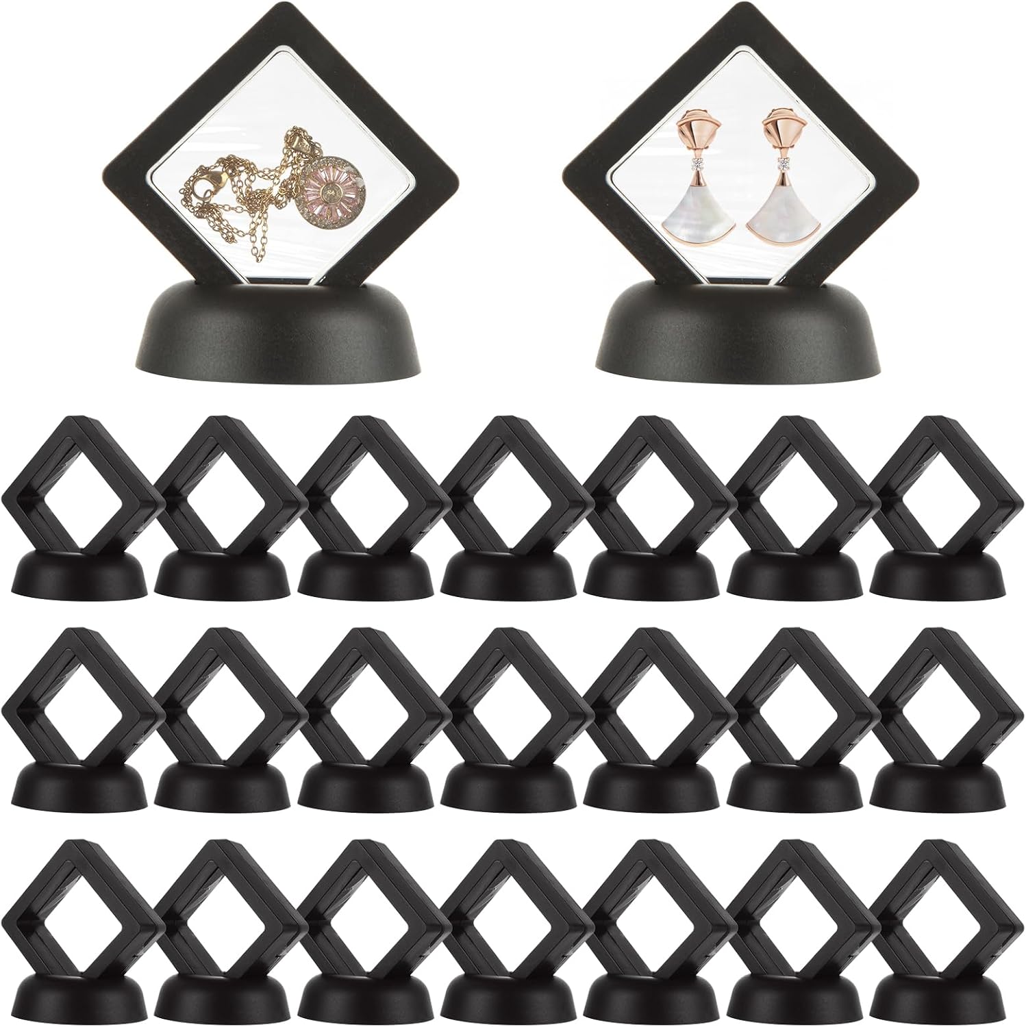Amazon.com: ZUQIAN 40 Pack 3D Floating Display Case 2”x 2”x 0.8 ...
